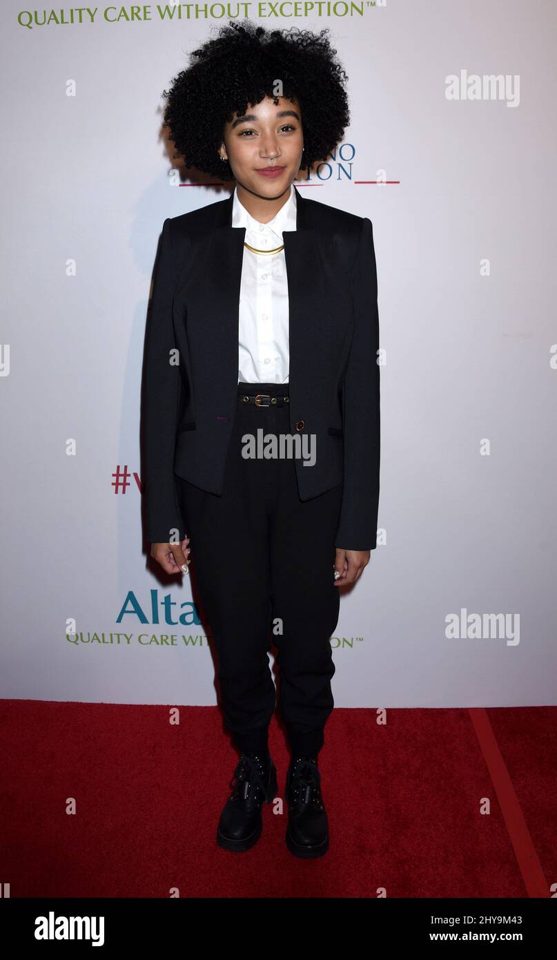 Amanda Stenberg attending the "Power Up, We Are The Future" Gala held ...
