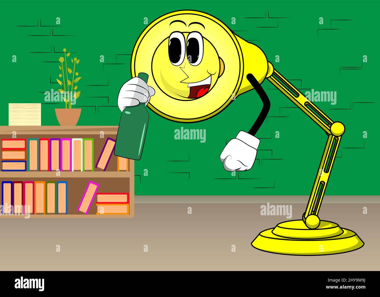 Water bottle and desk Stock Vector Images - Alamy