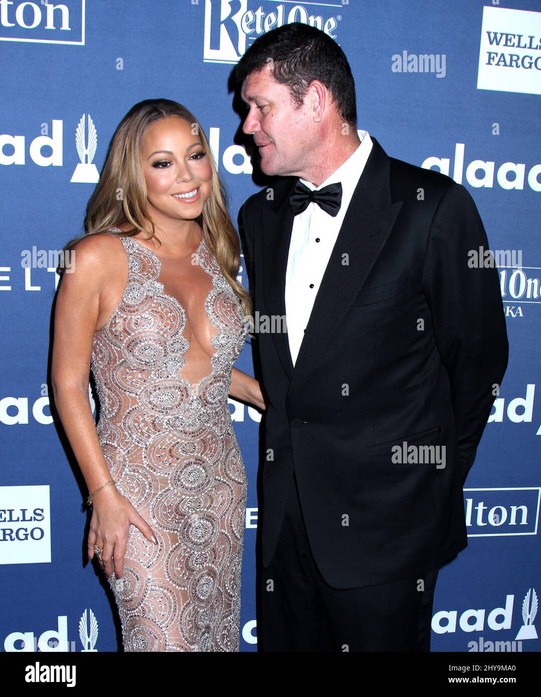 Mariah Carey and James Packer attending the 27th annual GLAAD Media Awards in Los Angeles ...