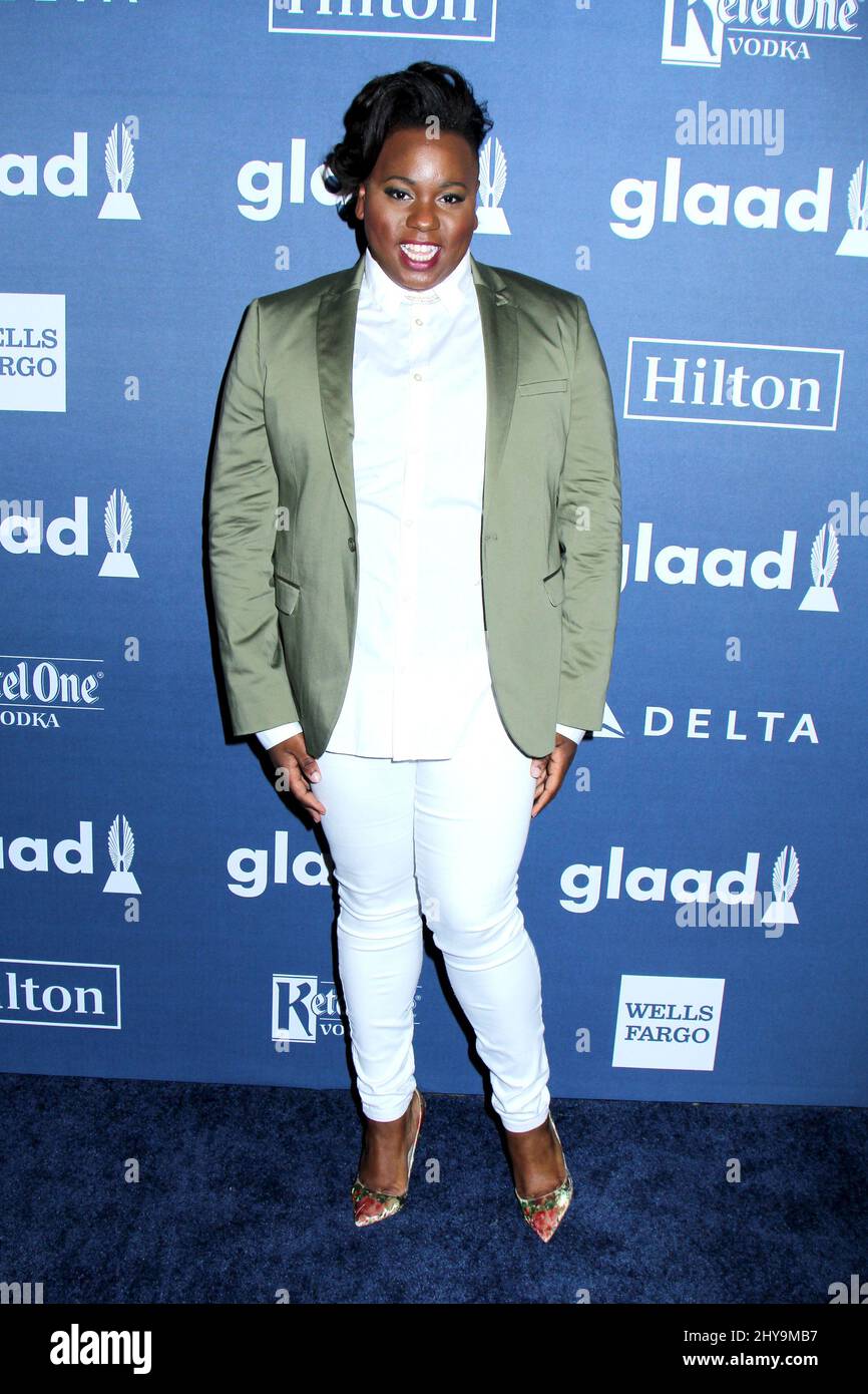 Alex Newell attending the 27th annual GLAAD Media Awards in Los Angeles ...
