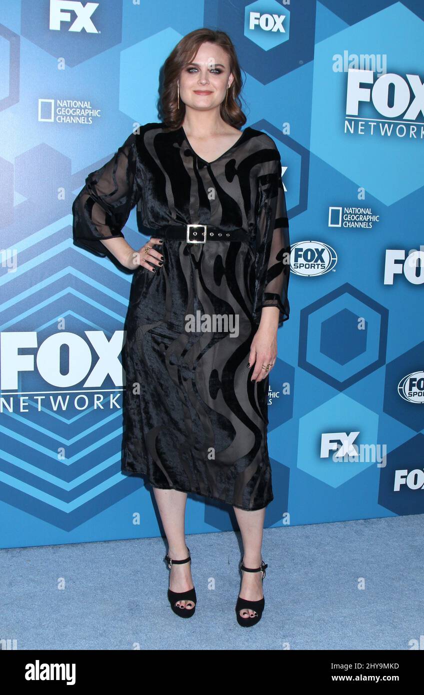 Emily Deschanel attending the FOX Networks 2016 Upfront Presentation held at Wollman Rink in ...