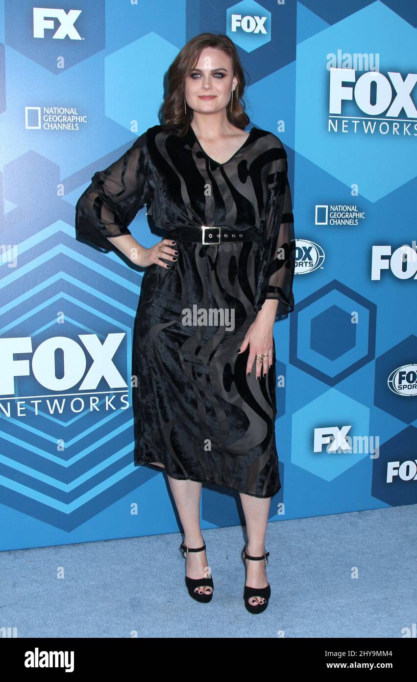 Emily Deschanel attending the FOX Networks 2016 Upfront Presentation held at Wollman Rink in ...