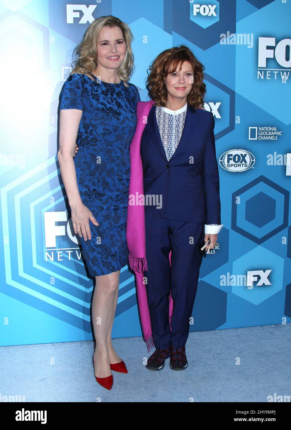 Susan Sarandon and Geena Davis attending the FOX Networks 2016 Upfront ...