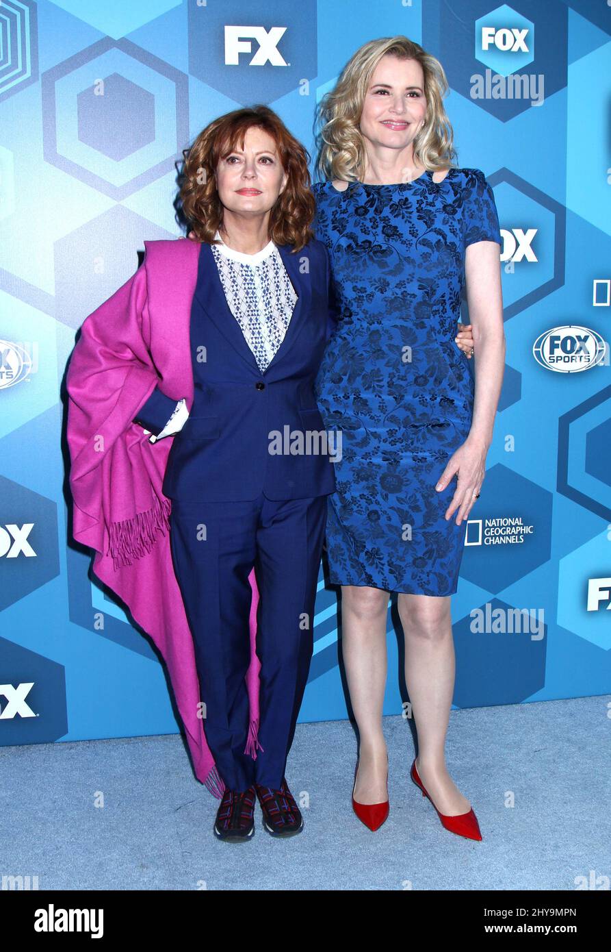 Susan Sarandon and Geena Davis attending the FOX Networks 2016 Upfront ...