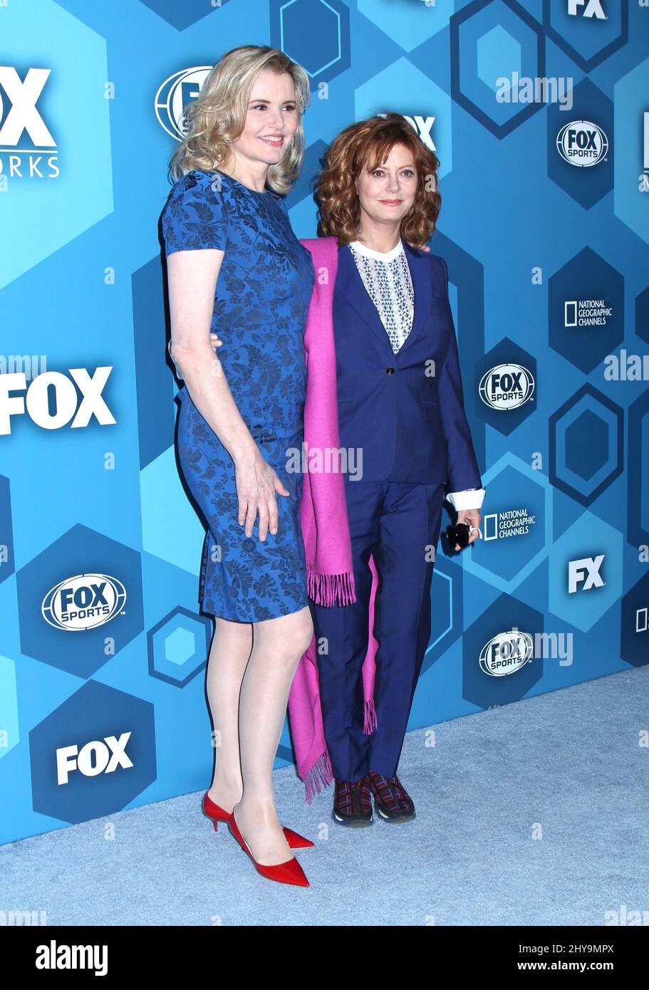 Susan Sarandon and Geena Davis attending the FOX Networks 2016 Upfront ...