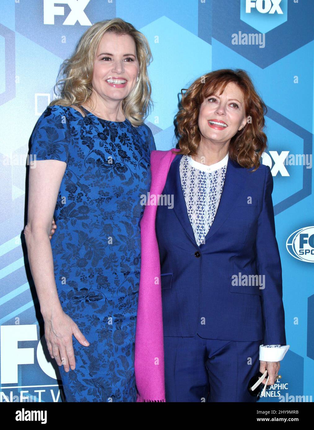 Susan Sarandon and Geena Davis attending the FOX Networks 2016 Upfront ...