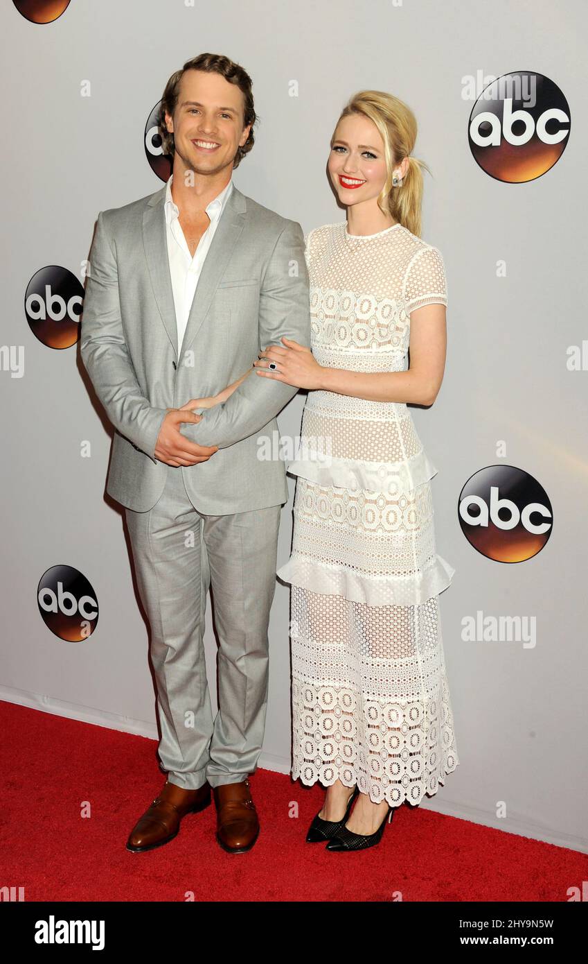 Freddie Stroma and Johanna Braddy attending the ABC Network 2016 ...