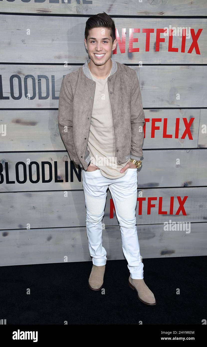 Brandon Larracuente arrives at the Premiere of "Bloodline" Season Two ...
