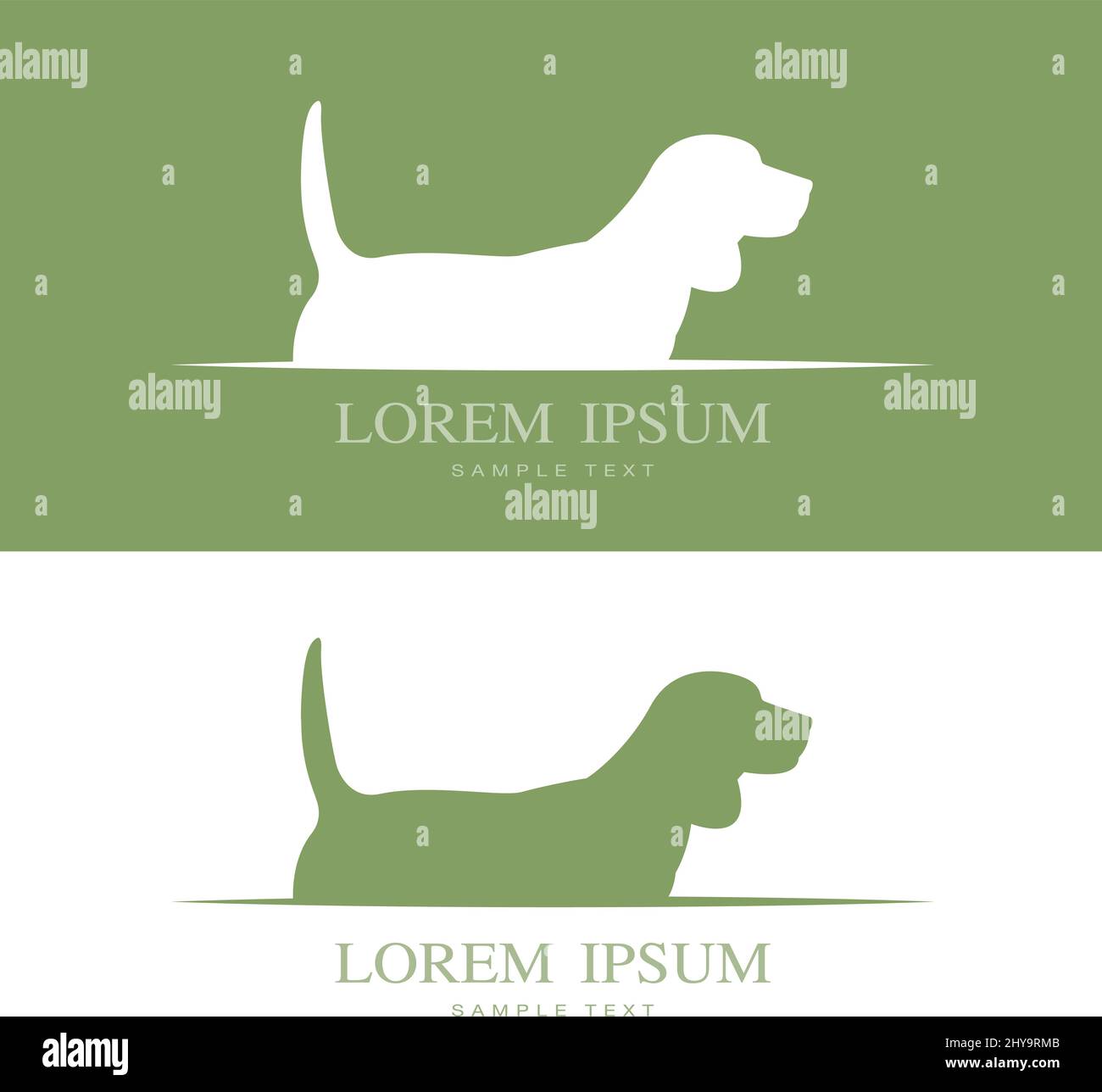 Vector image of a dog beagle. Easy editable layered vector illustration ...