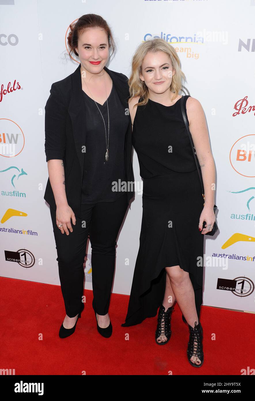 Ashleigh Bell, Olivia Ledger attending the 2016 Australians In Film ...