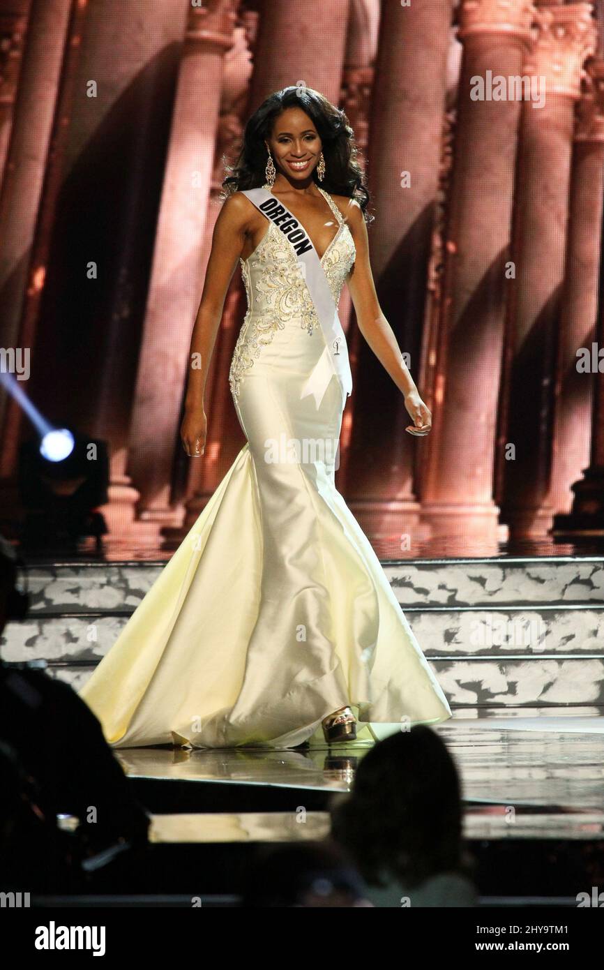 Miss Oregon USA, Natriana Shorter on stage during the 2016 MISS USA ...