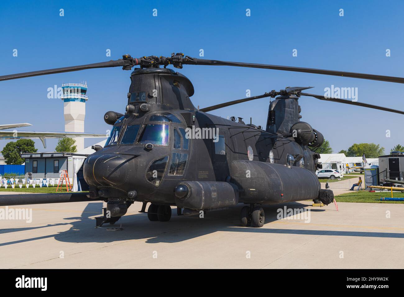 Closeup of the Boeing CH-47 Chinook Helicopter on the tarmac Stock ...