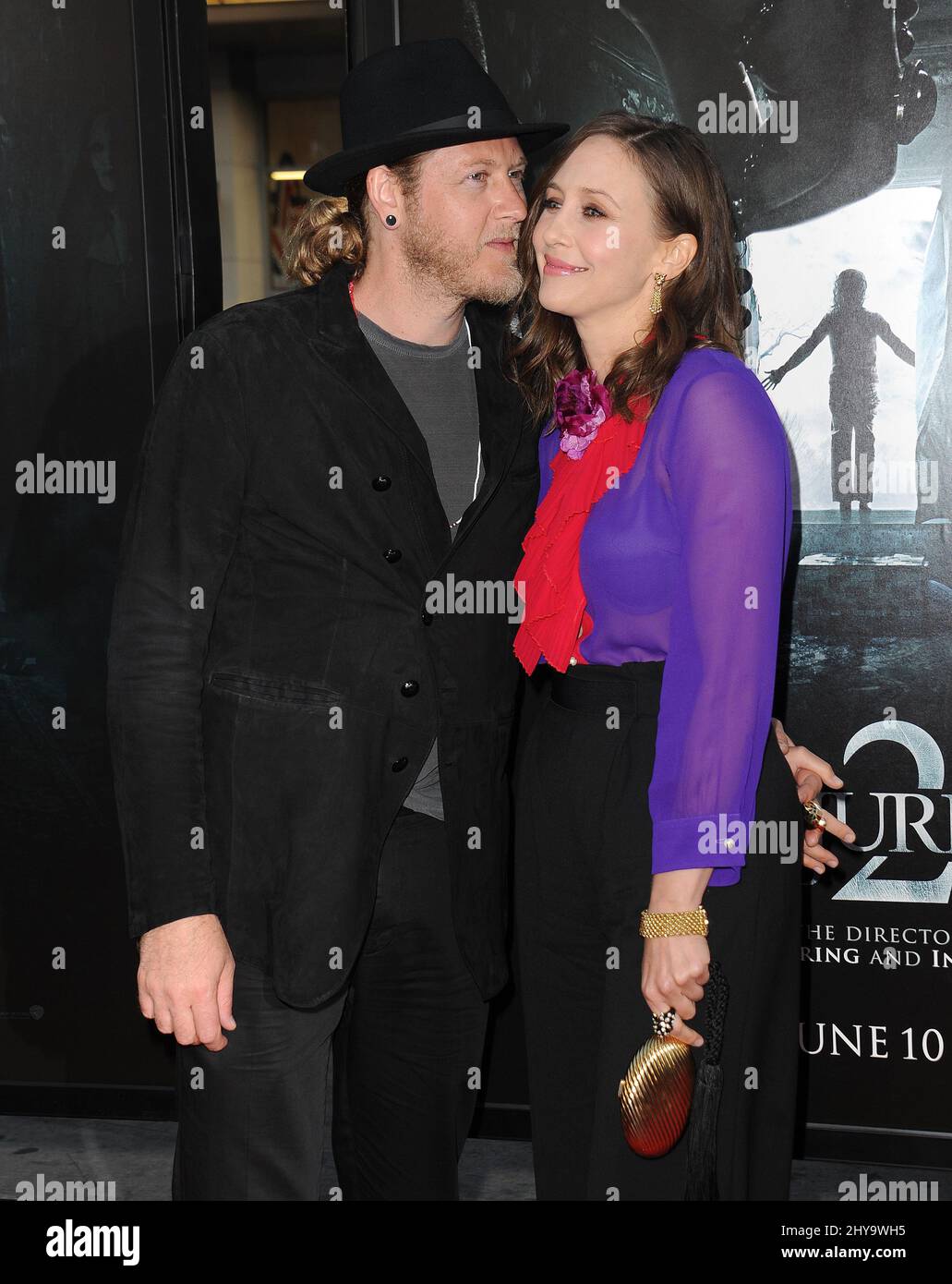 Vera Farmiga, Renn Hawkey attending the "The Conjuring 2" Premiere held ...