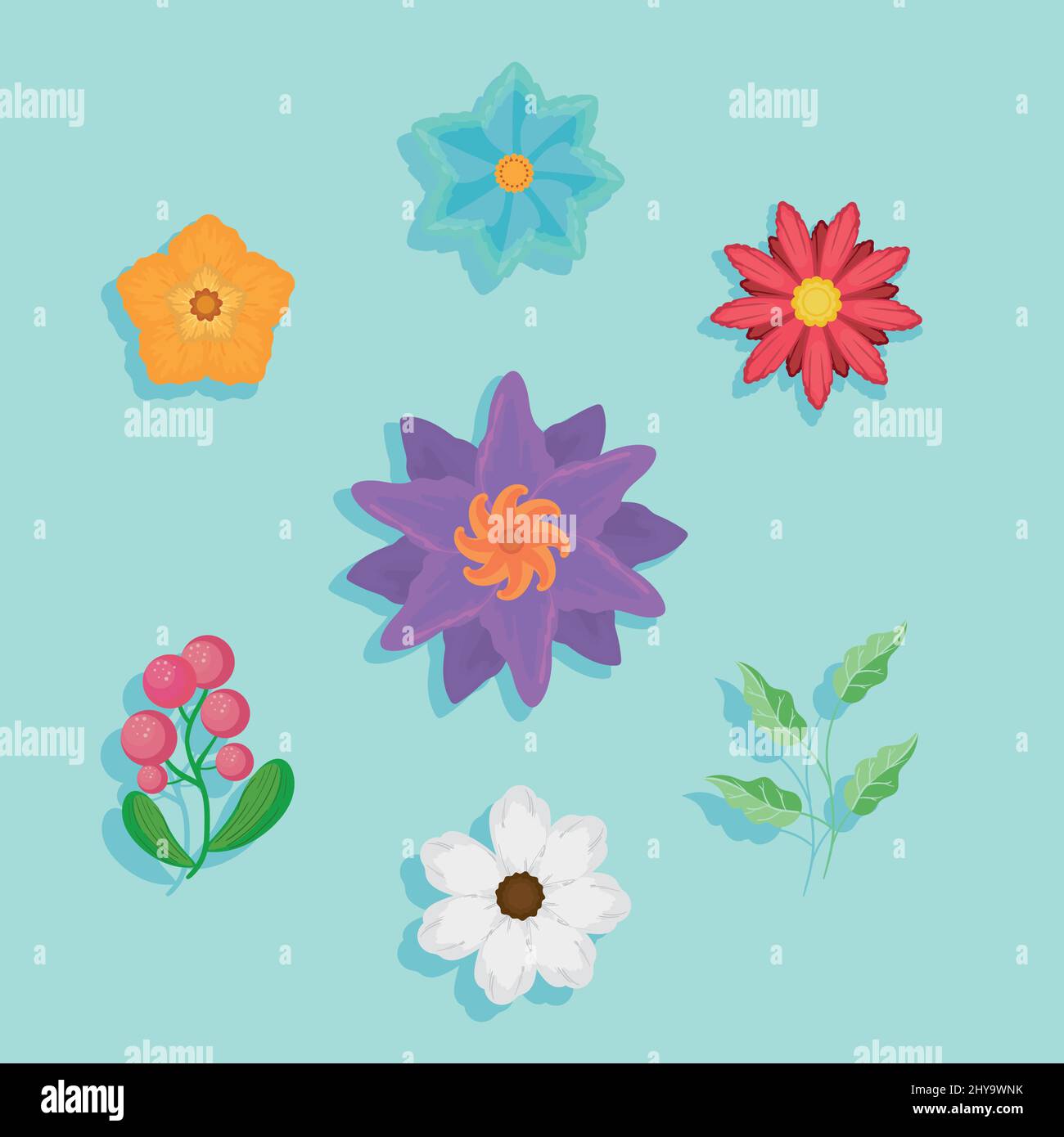 Seven branch Stock Vector Images - Alamy