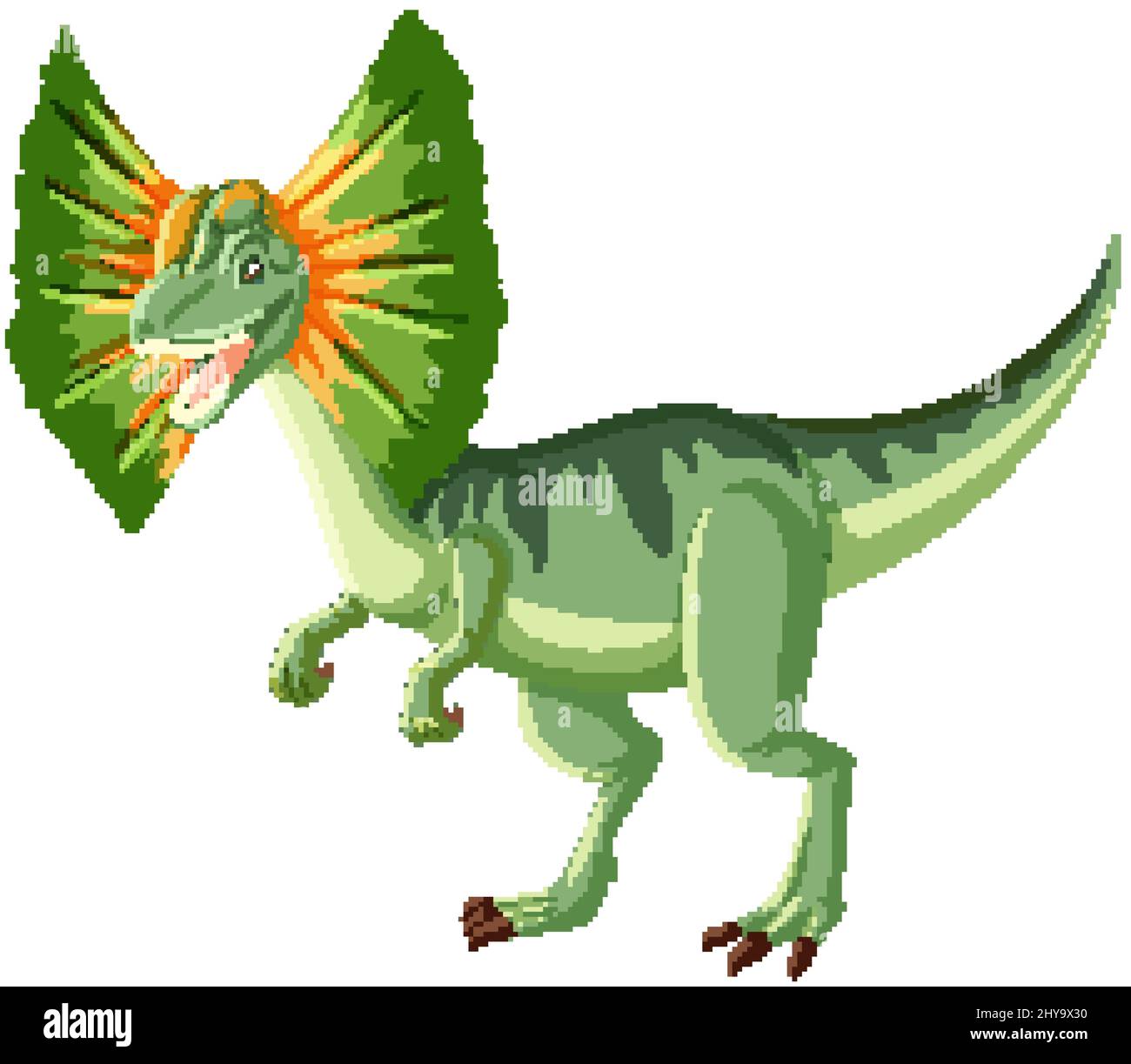 Dilophosaurus dinosaur on white background illustration Stock Vector Image & Art - Alamy