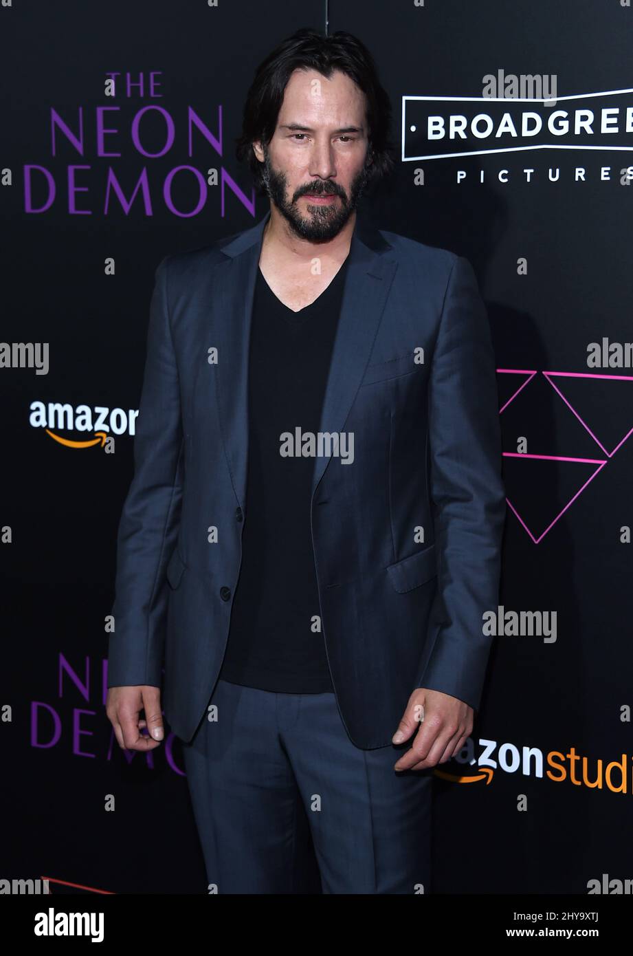 Keanu Reeves attending "The Neon Demon" Los Angeles Premiere held at ...