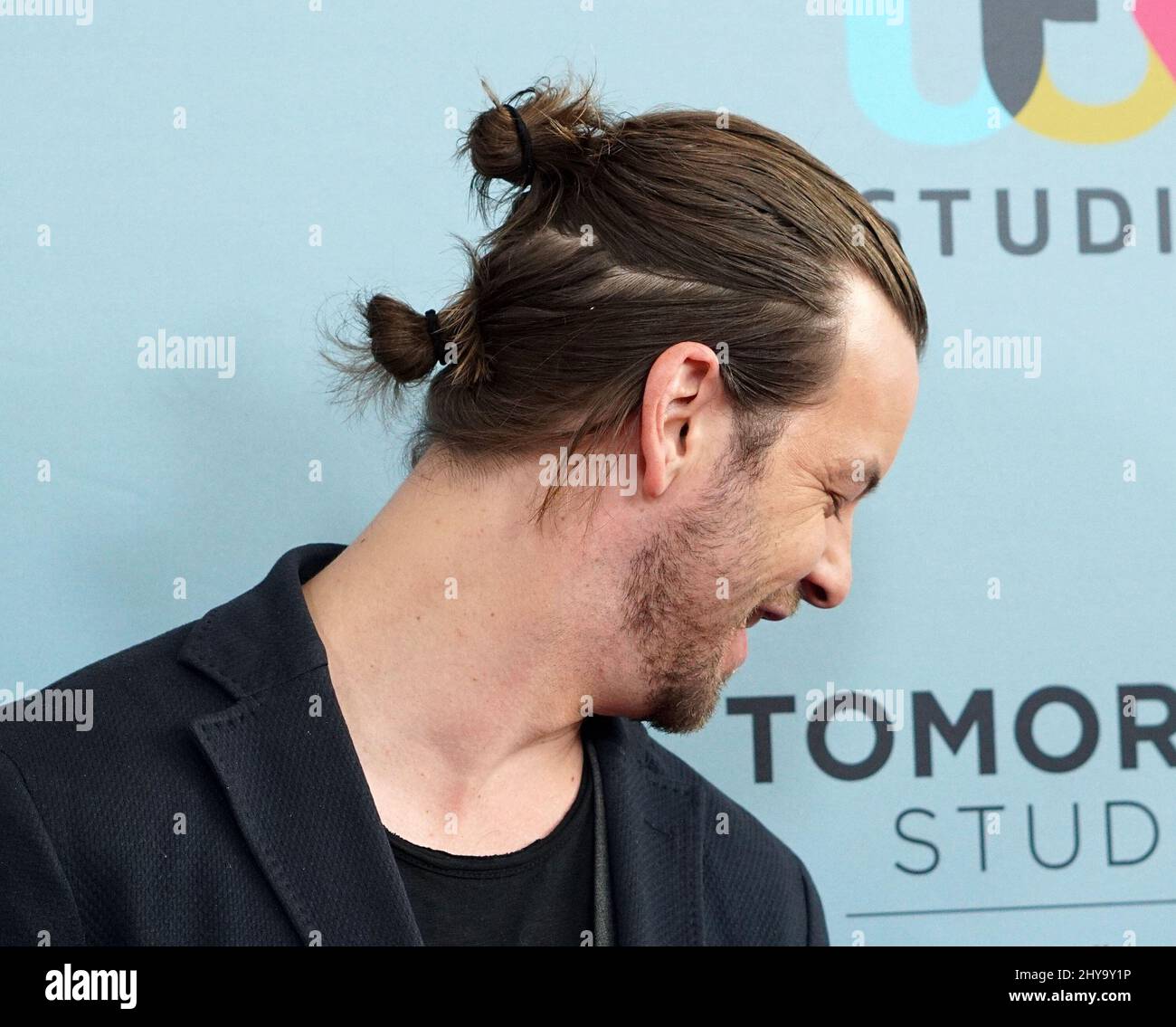 Gethin Anthony attending the Season Two premiere of Aquarius, held at ...