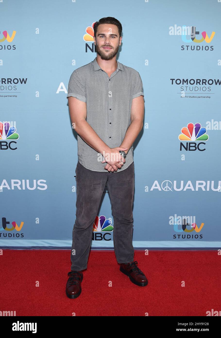 Grey Damon attending the Season Two premiere of Aquarius, held at the ...