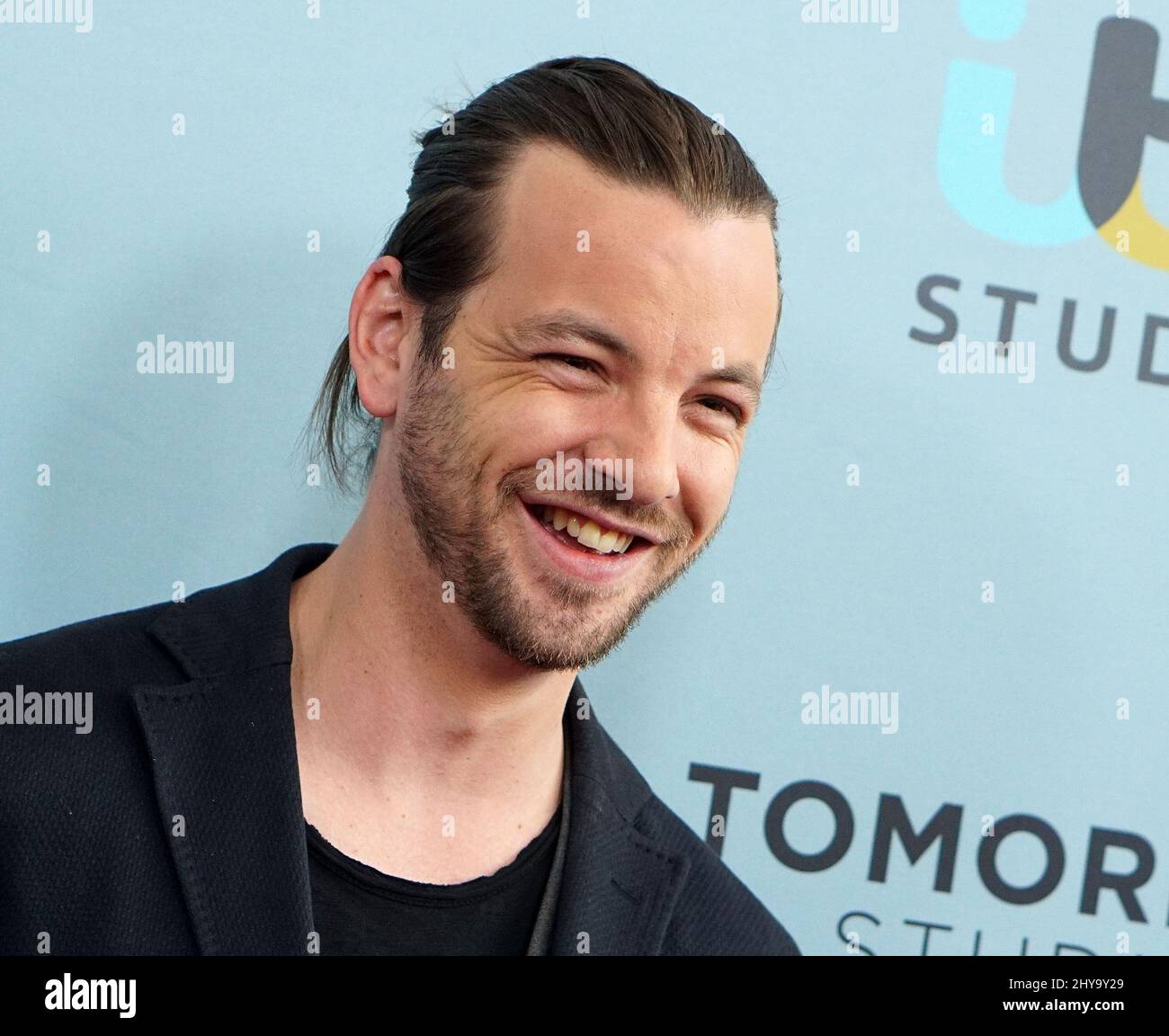 Gethin Anthony attending the Season Two premiere of Aquarius, held at ...