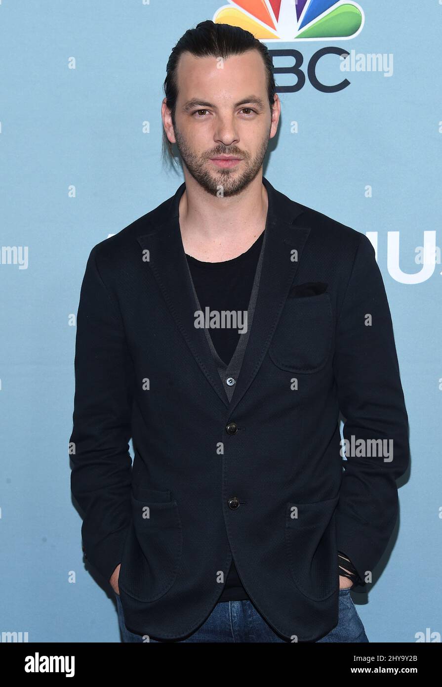 Gethin Anthony attending the Season Two premiere of Aquarius, held at ...