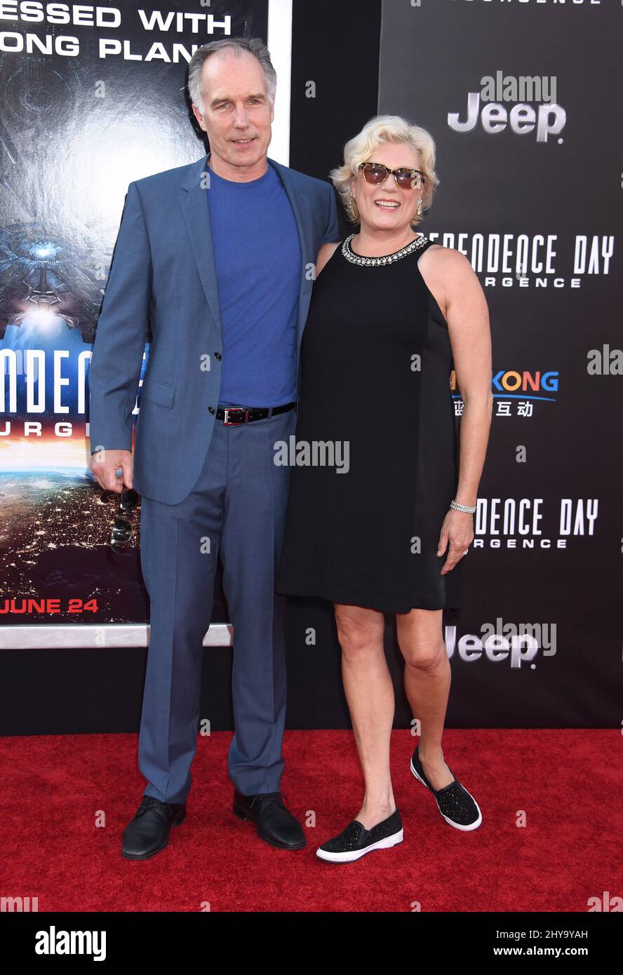 Patrick St. Esprit and Tawny Moyer attending the "Independence Day ...