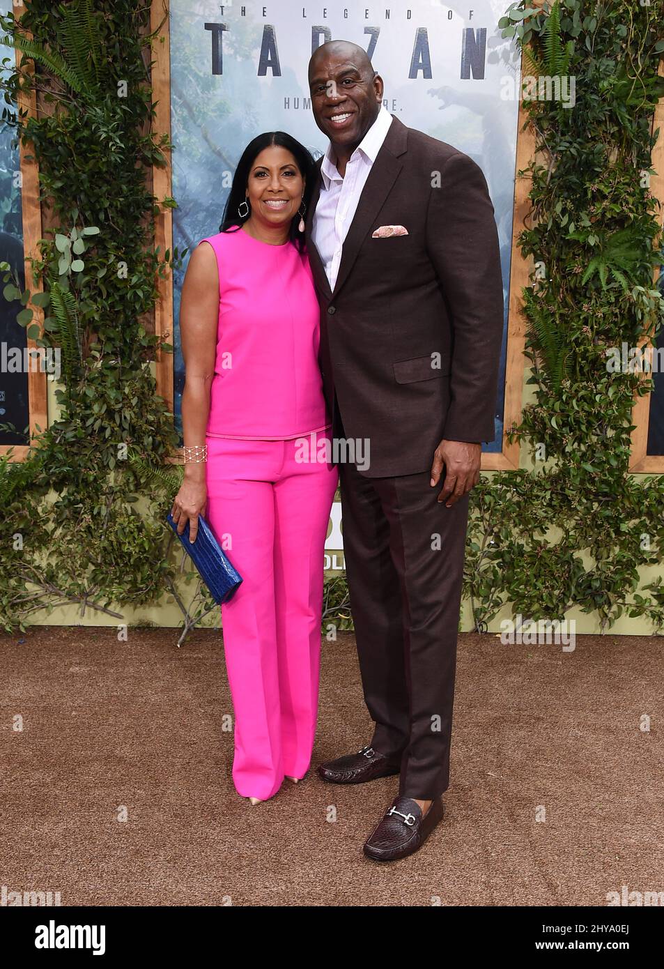 Magic Johnson & Cookie Johnson attending the world premiere of The ...