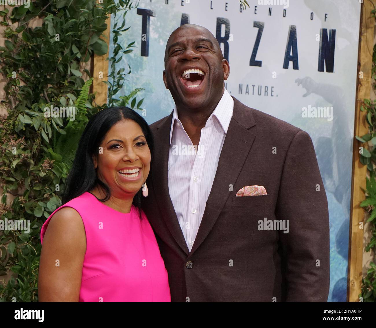 Cookie Johnson and Magic Johnson attending the world premiere of The ...