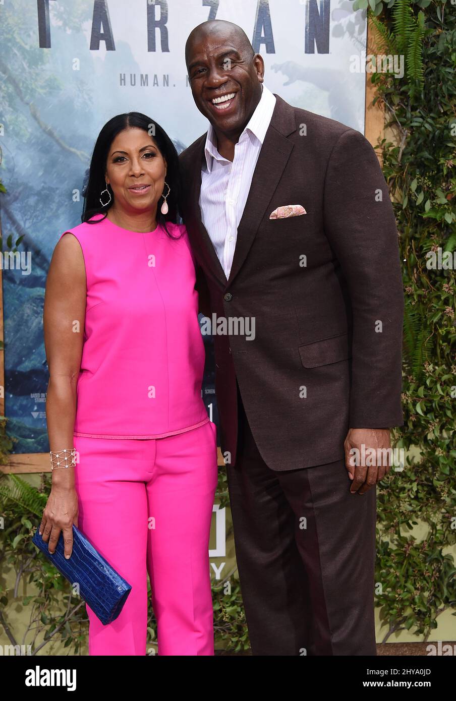Magic Johnson & Cookie Johnson attending the world premiere of The ...