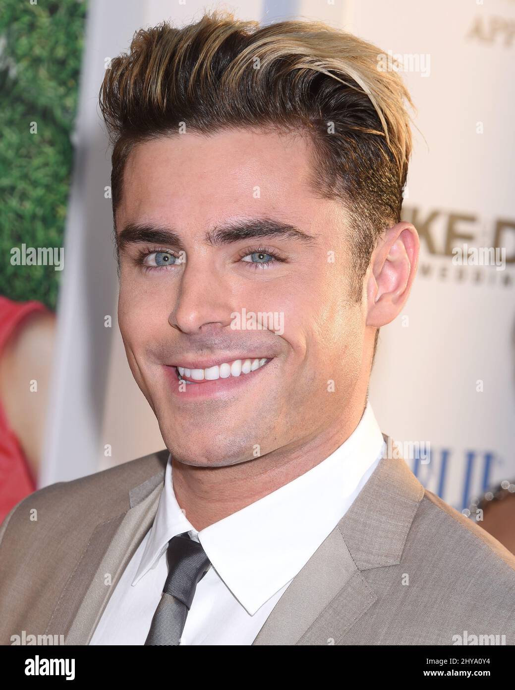 Zac Efron arriving for a "Mike and Dave Need Wedding Dates" fan ...