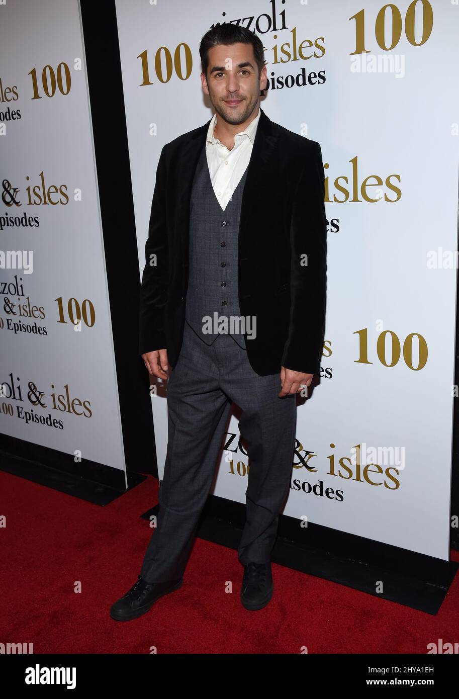 Jordan Bridges attending the Rizzoli & Isles 100th Episode Party held ...