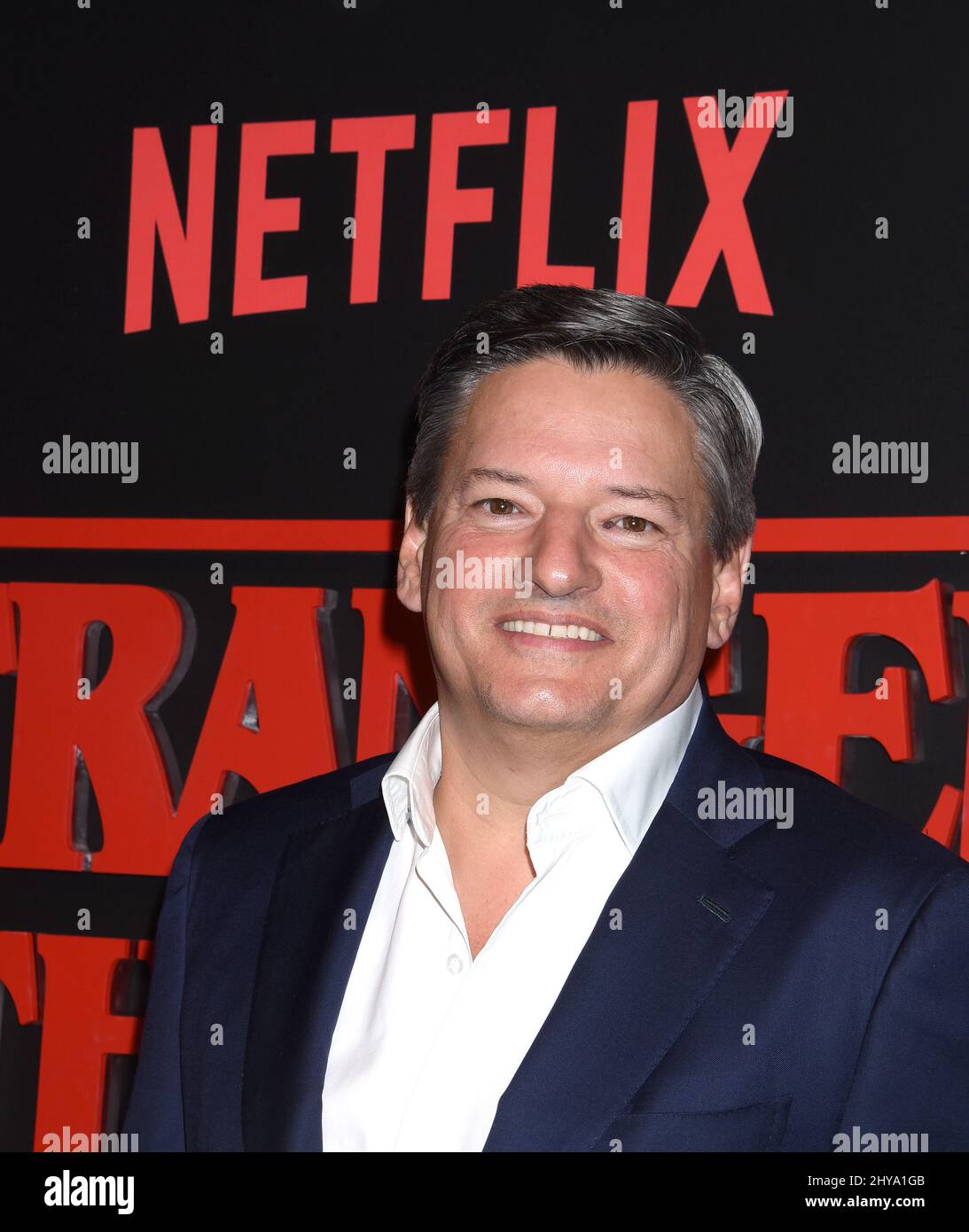 Ted Sarandos attending the season premiere of Netflix's Stranger Things in Los Angeles ...