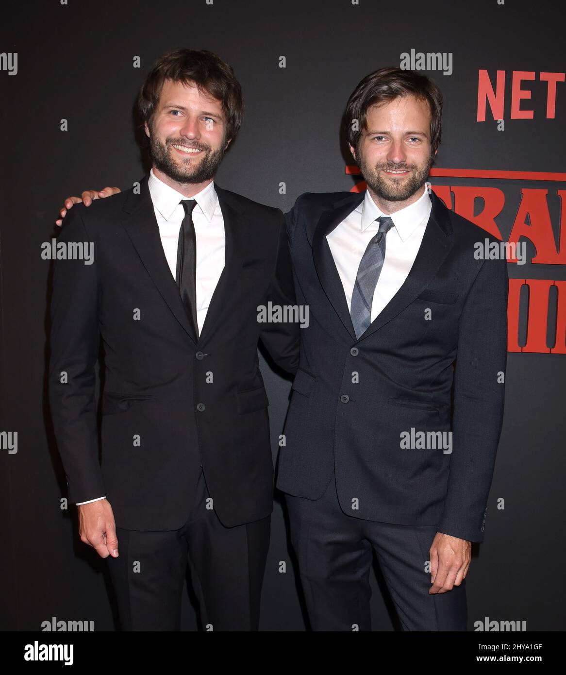 Ross Duffer and Matt Duffer attending the season premiere of Netflix's ...