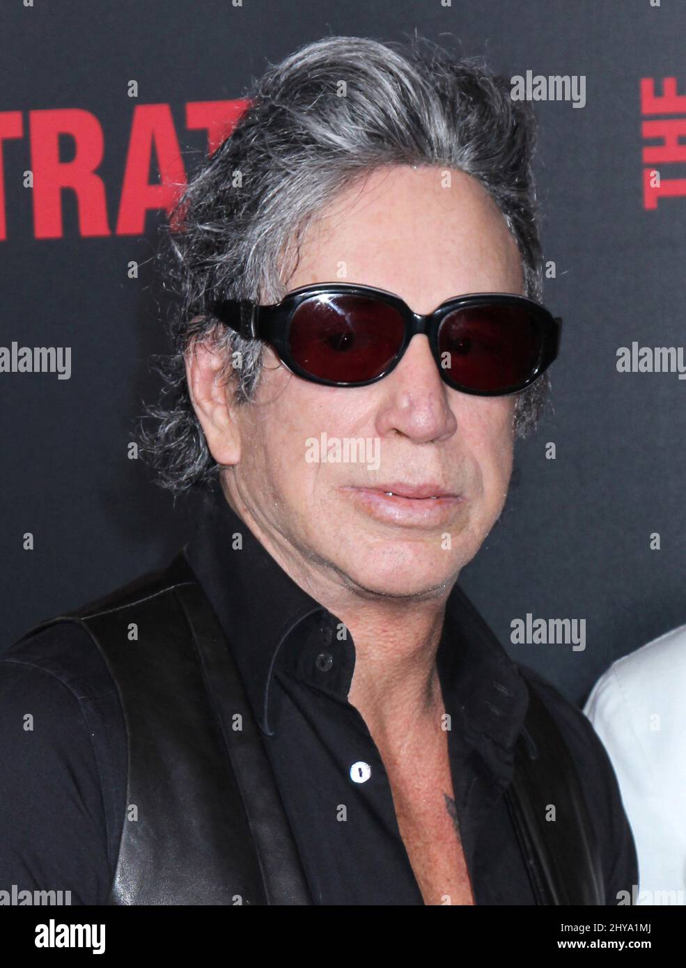 Mickey Rourke attending the premiere of The Infiltrator in New York ...