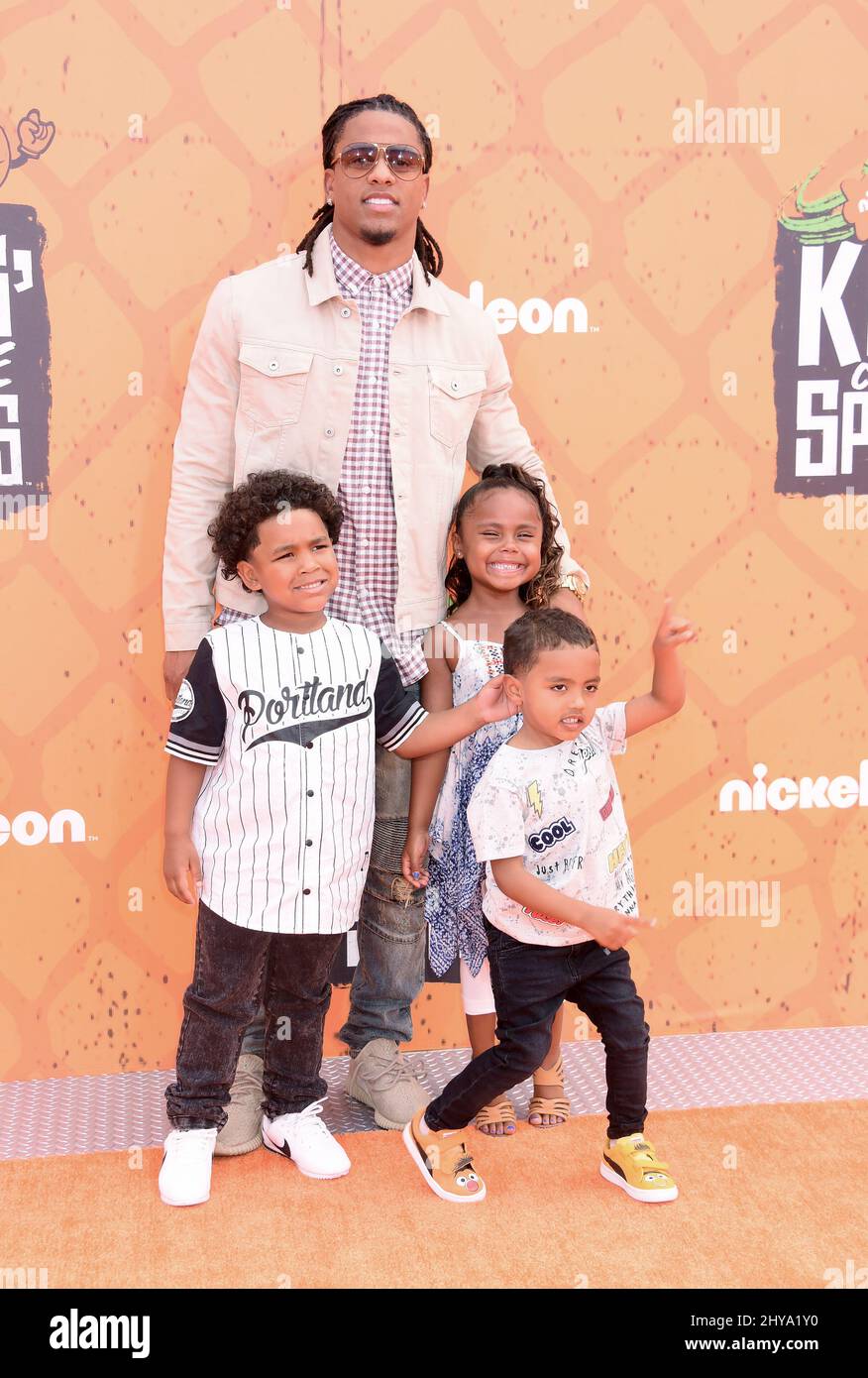 Jason Verrett attending the Nickelodeon Kids' Choice Sports Awards 2016 ...