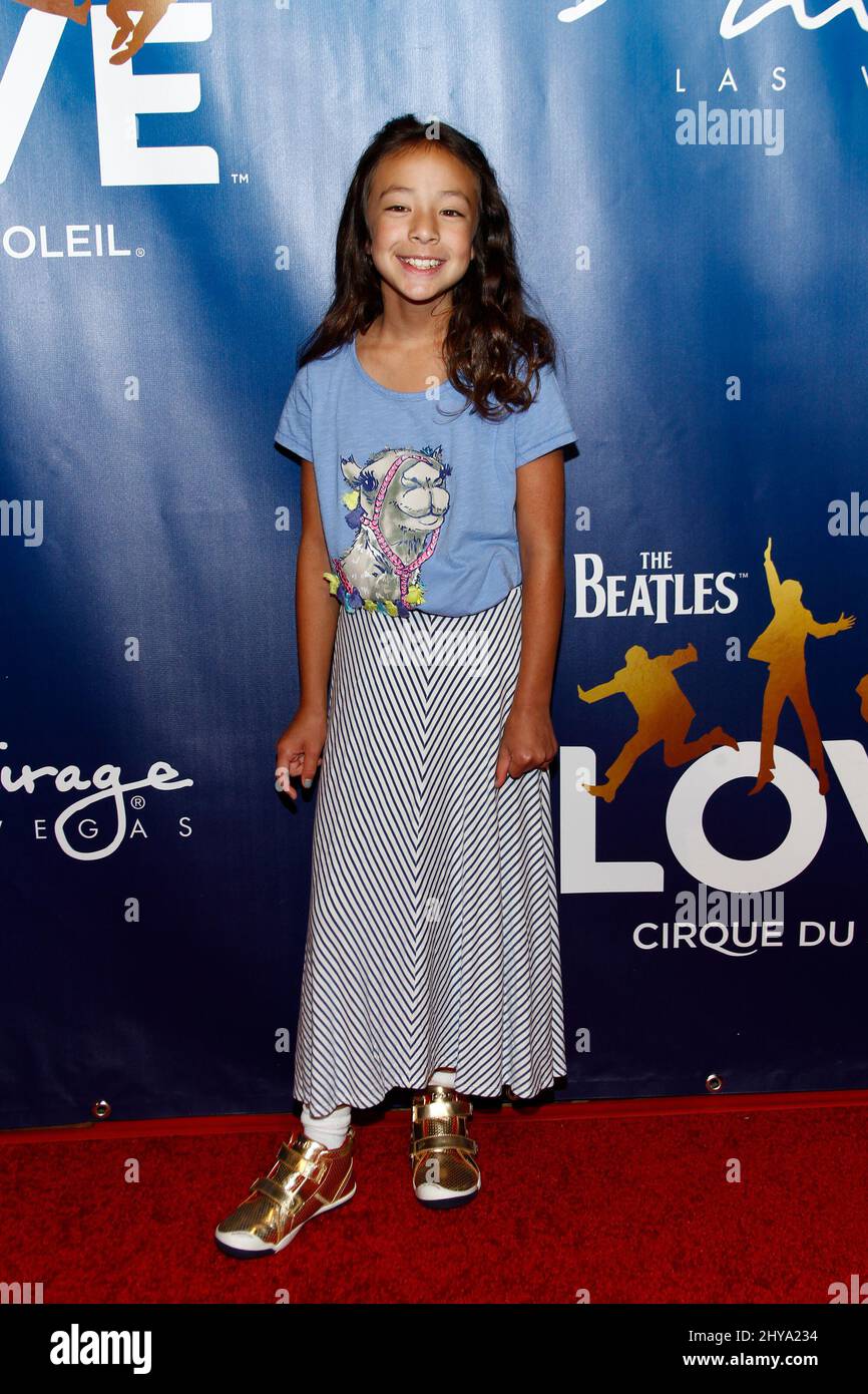 Aubrey Anderson-Emmons attending The Beatles LOVE 10th Anniversary ...
