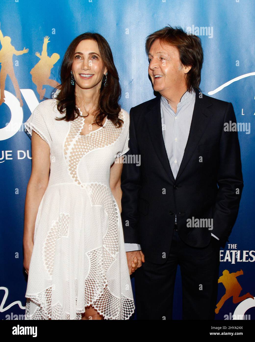 Nancy Shevell, Paul McCartney attending The Beatles LOVE 10th ...