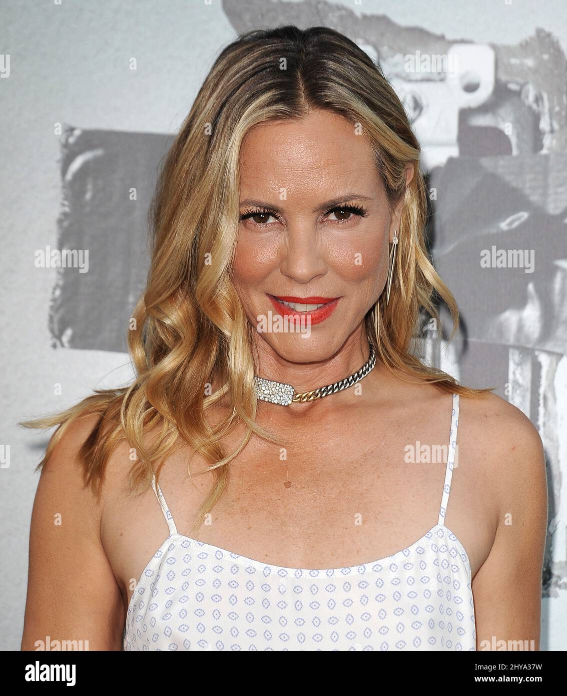 Maria Bello attending the Los Angeles premiere of 'Lights Out' Stock ...