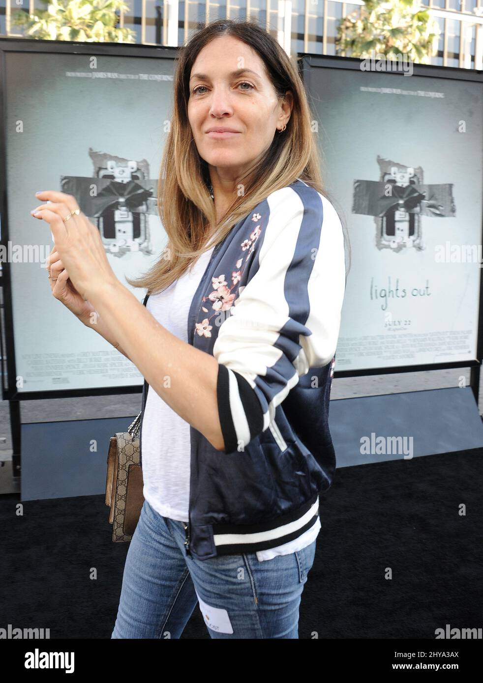 Robin Baum attending the Los Angeles premiere of 'Lights Out' Stock ...