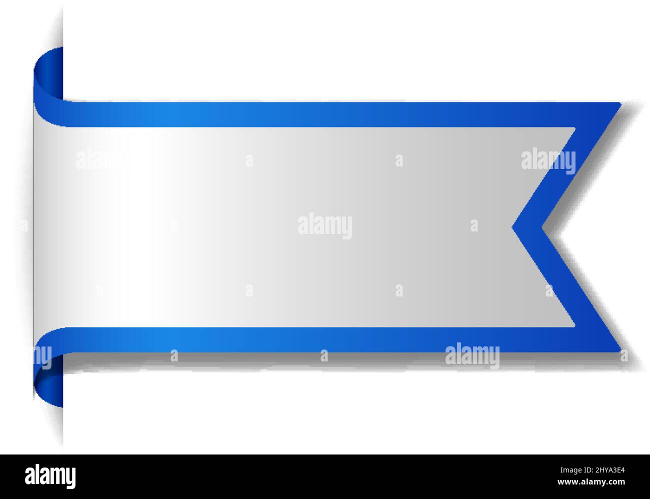 Blue baner design on white background illustration Stock Vector Image ...
