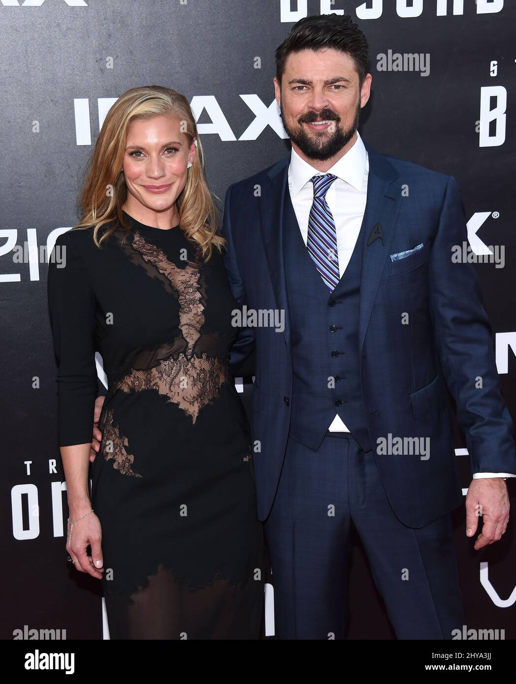 Katee Sackhoff & Karl Urban attending the world premiere of "Star Trek ...