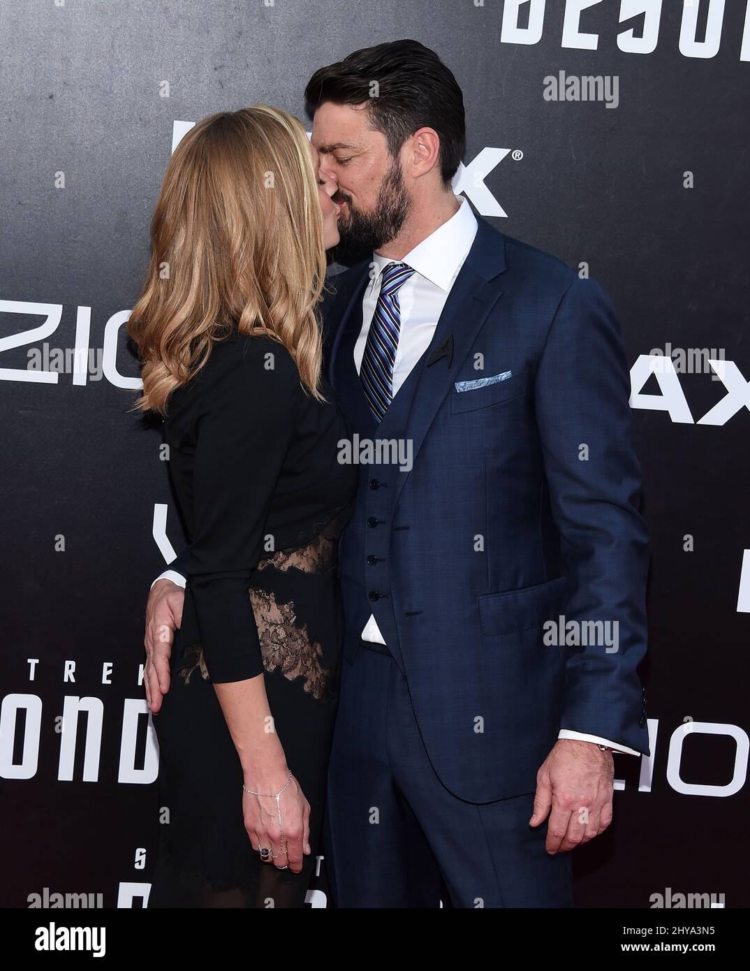 Katee Sackhoff & Karl Urban attending the world premiere of "Star Trek ...