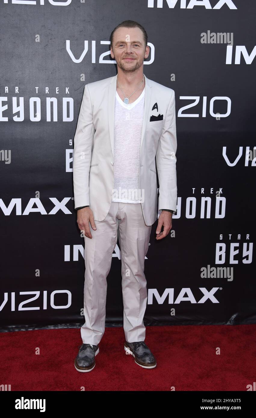 Simon Pegg attending the world premiere of "Star Trek Beyond' in San ...