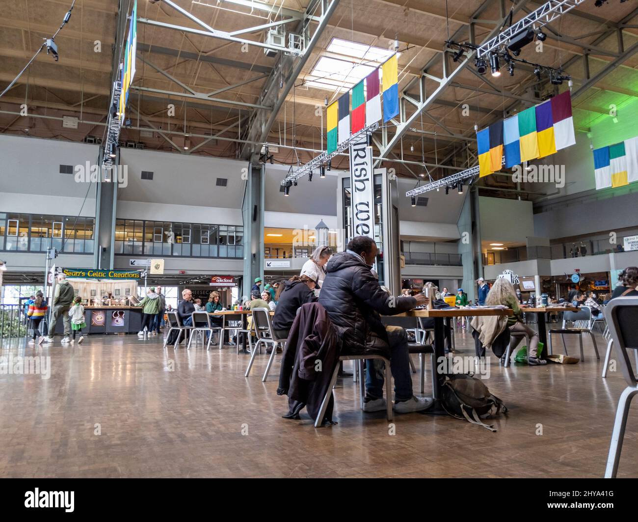 Seattle, WA USA - circa March 2022: People enjoying the Seattle Irish ...