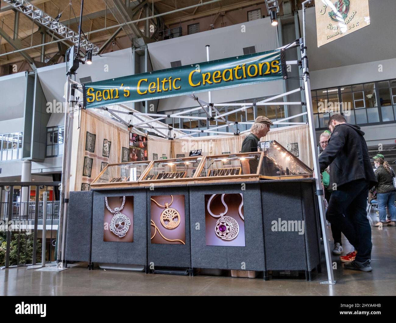 Seattle, WA USA - circa March 2022: People enjoying the Seattle Irish ...