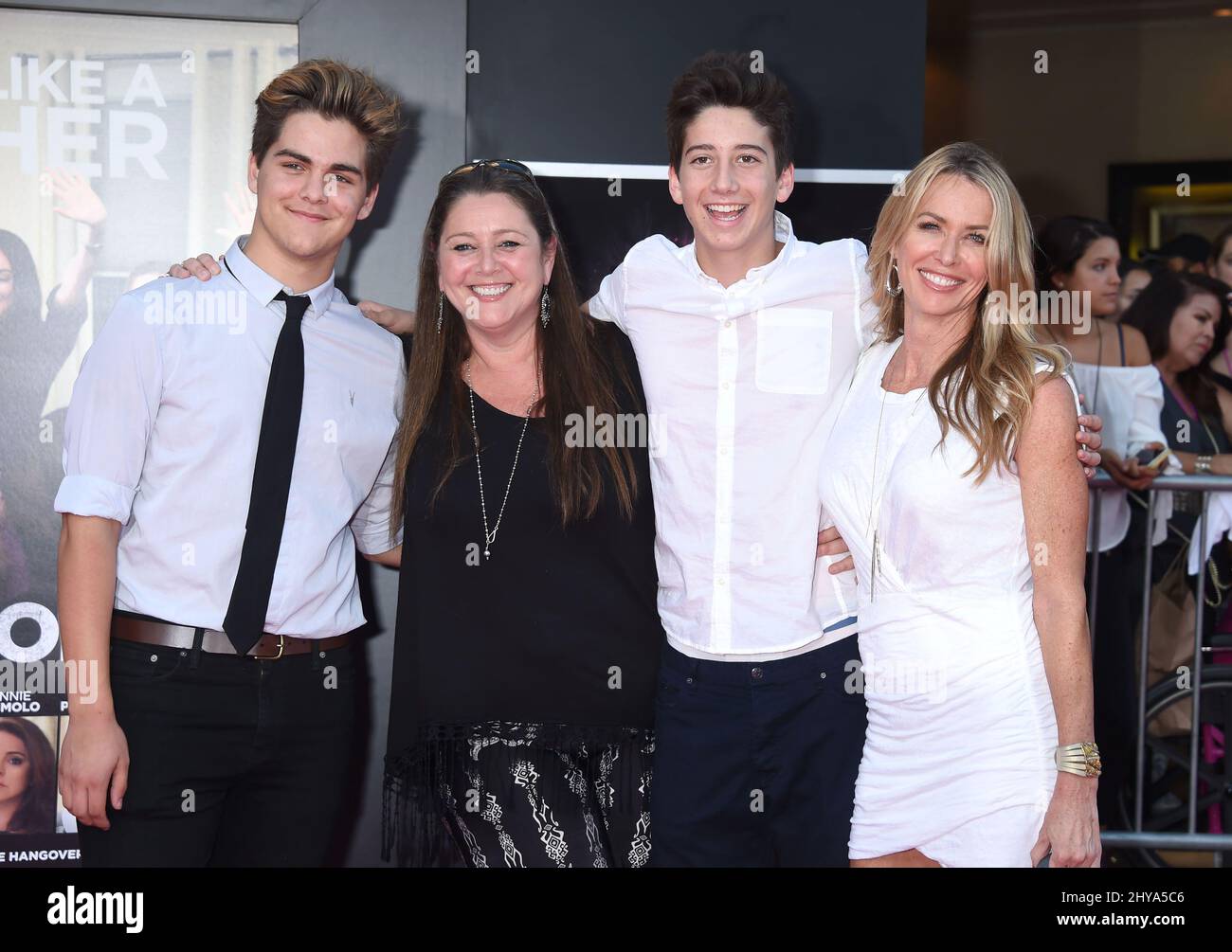Oscar Revelins, Camryn Manheim, Milo Manheim and Janet Shaw attending ...
