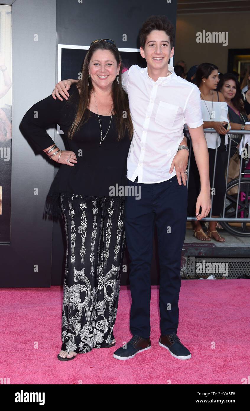 Camryn Manheim and Milo Manheim attending the Bad Moms premiere held at ...