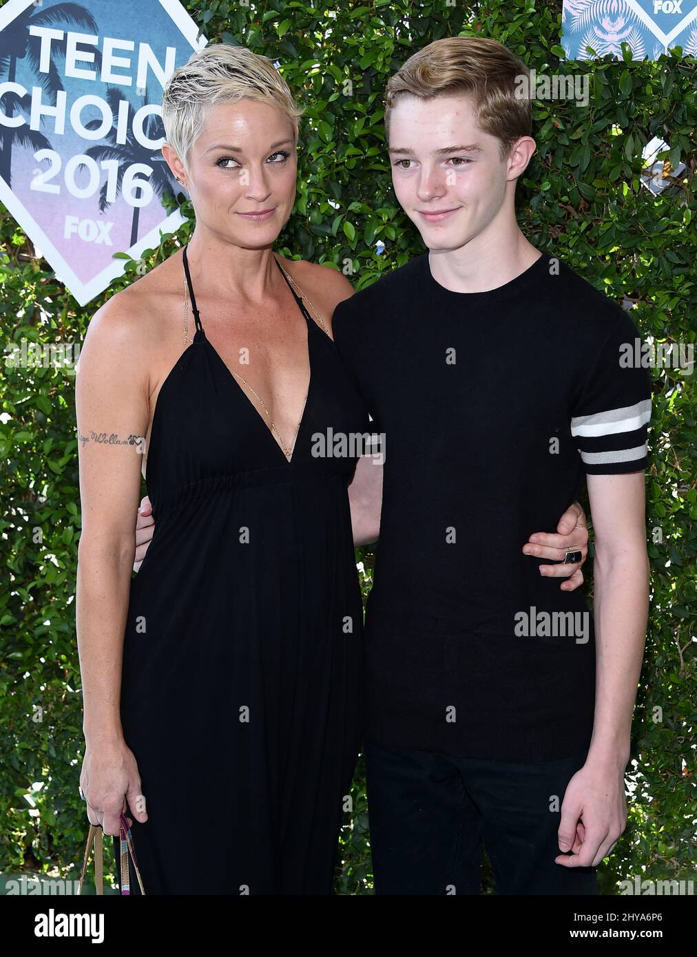 Teri Polo and son attending the Teen Choice Awards 2016 held at the ...