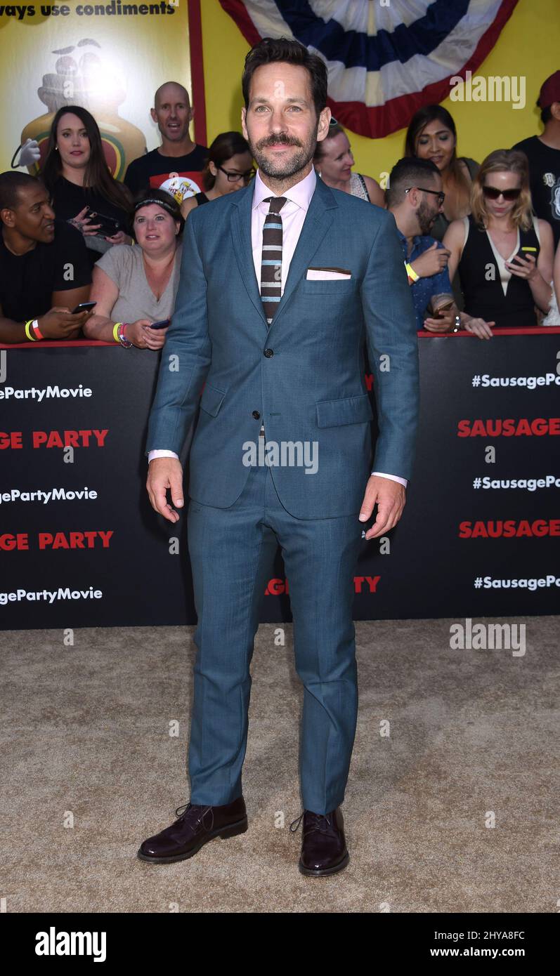 Paul Rudd attending the Sausage Party world premiere held at the ...