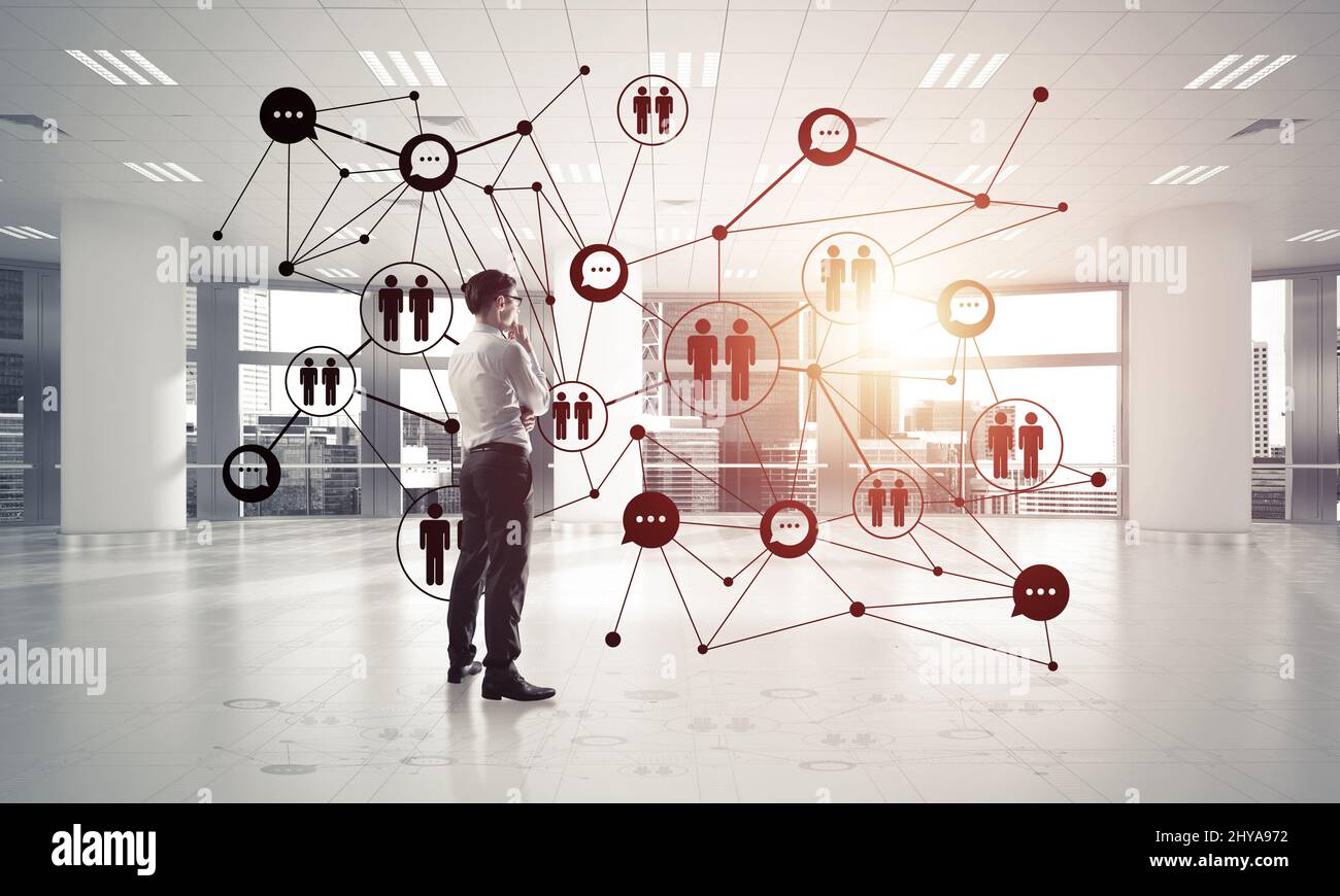Networking and social communication concept as effective point for ...
