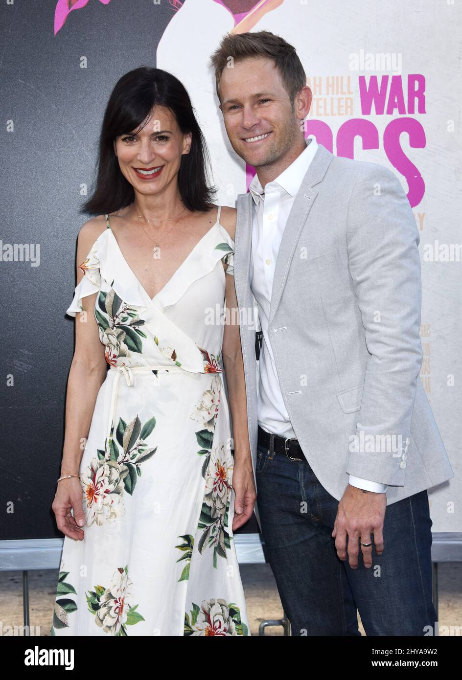 Perrey Reeves and Aaron Fox attending the "War Dogs" Los Angeles ...